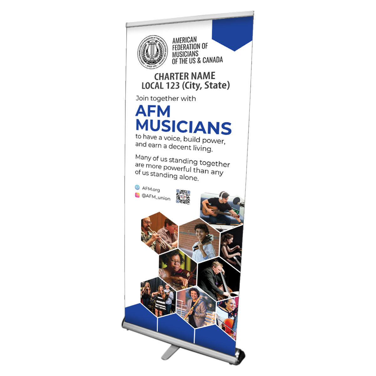 AFM - Customized 33.5"W x 81"H Single Sided Stand Up Banner