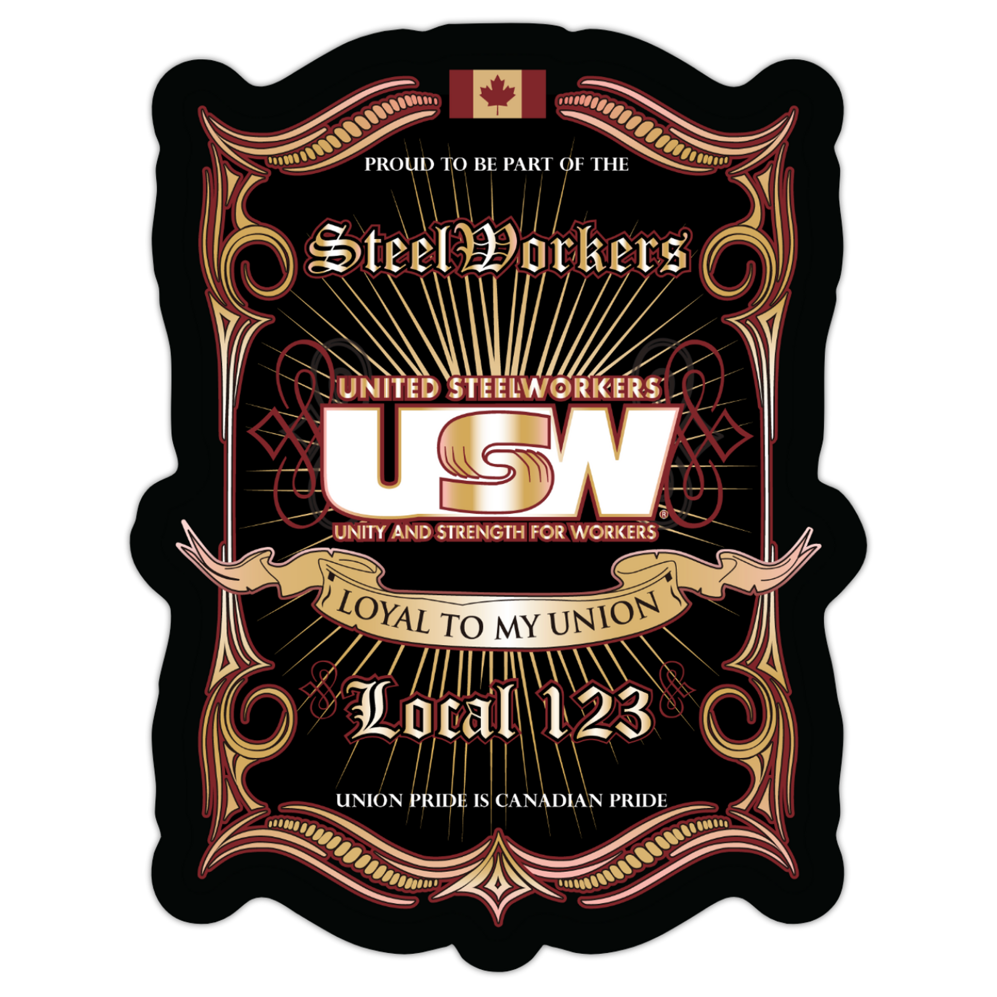USW Proud Union Steelworkers Decal