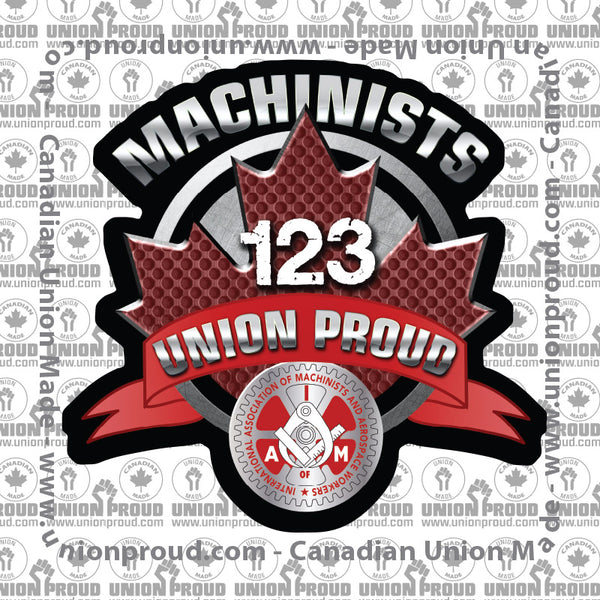 Machinist Round Canada Decal – unionproud.com