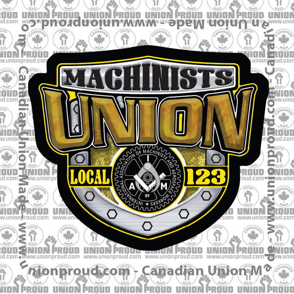 Machinist Shield Decal – unionproud.com