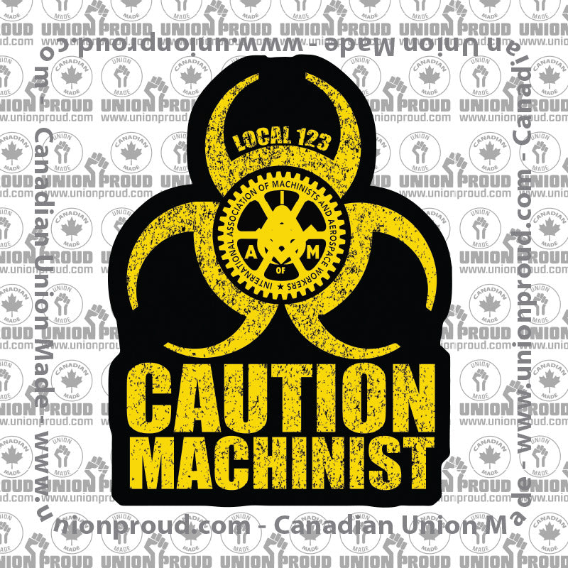 Machinist Biohazard Decal