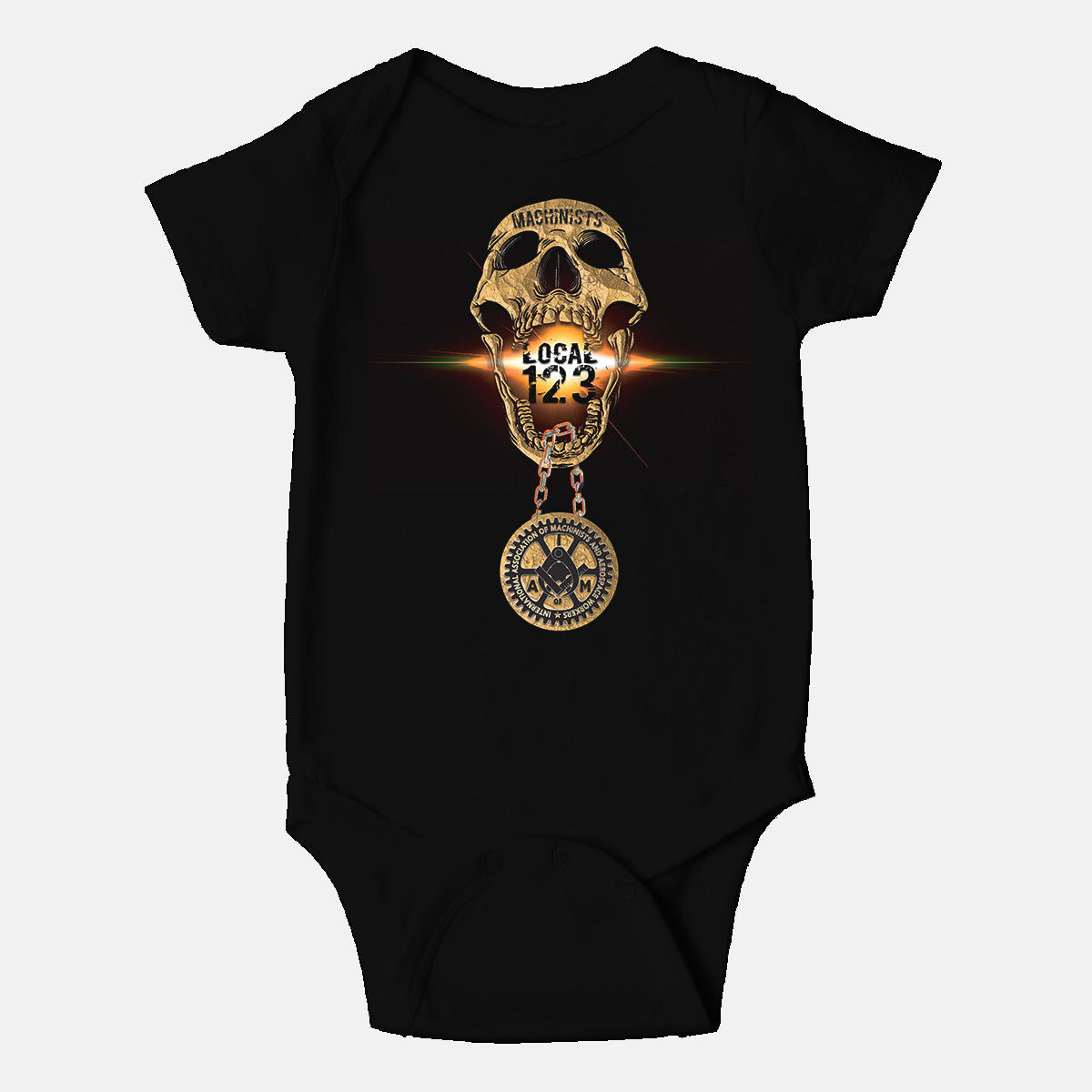 Machinist Skull Medallion Apparel