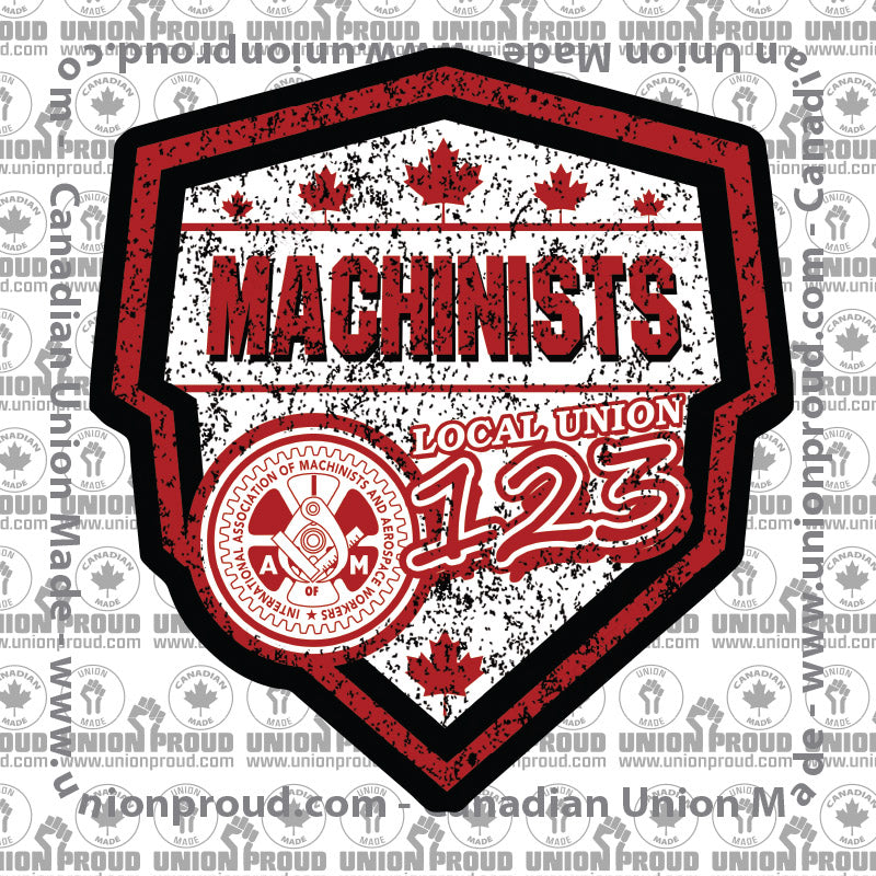 Machinist Canada Shield Decal – unionproud.com