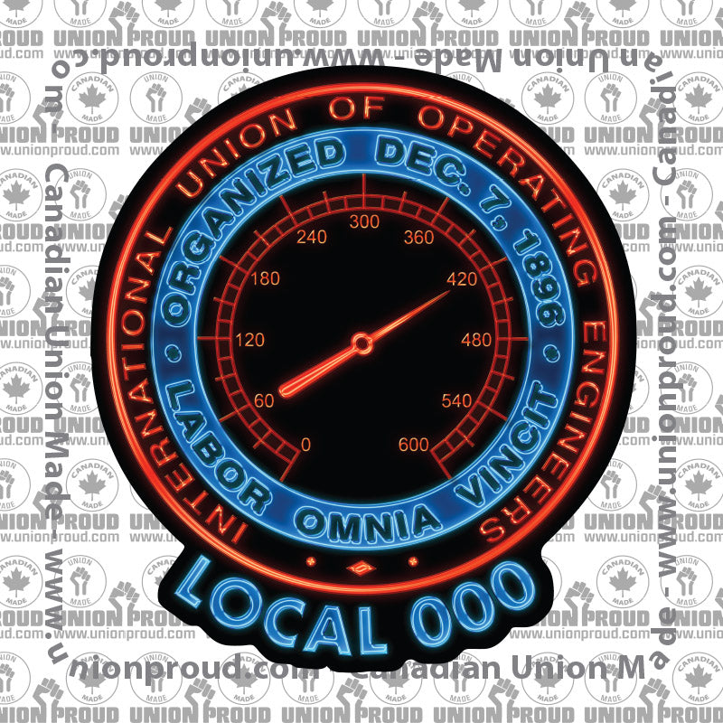 IUOE Neon Logo Decal