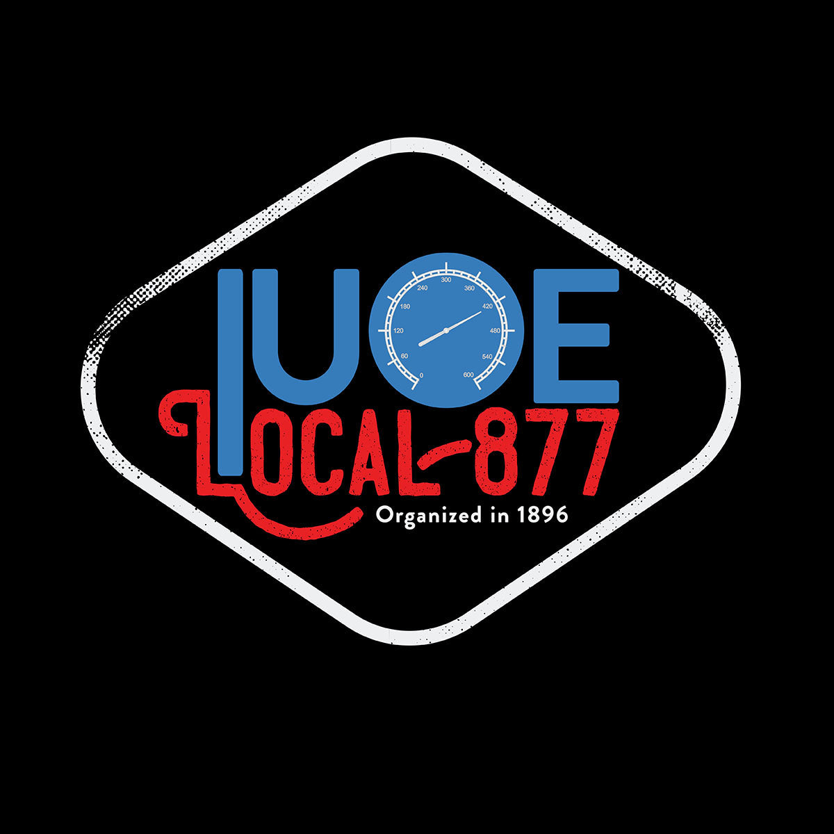 Round Diamond IUOE 877 Apparel - Black