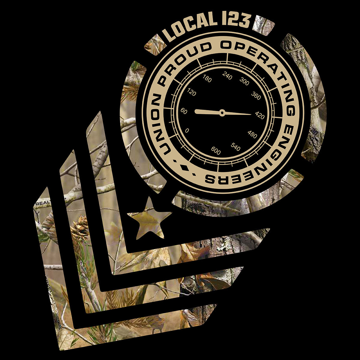 Operating Engineers Military Overlay Decal